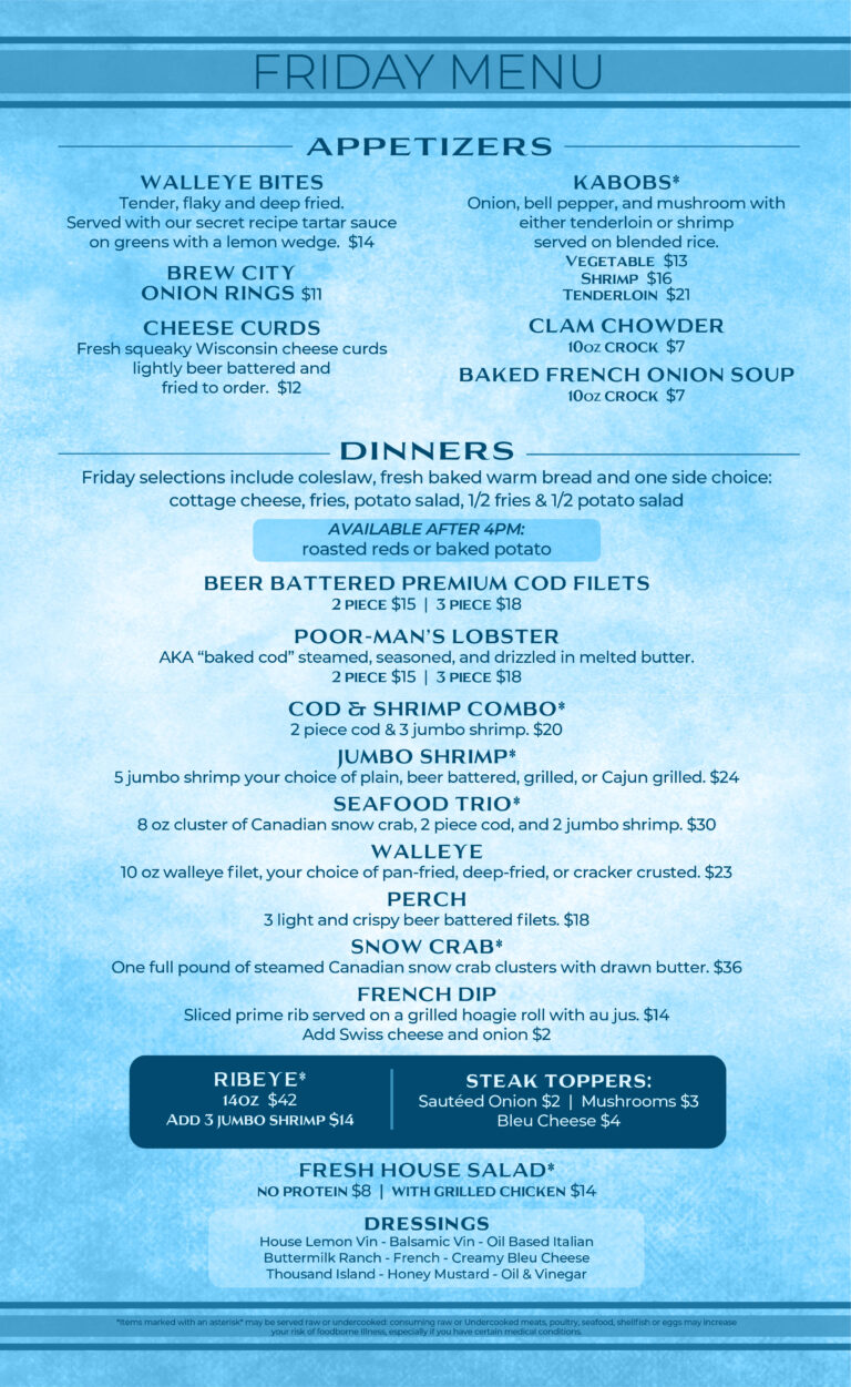 Menus – The Palms